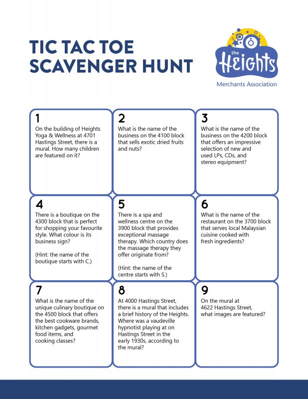 Burnaby Heights Scavenger Hunt – Tourism Challenge 2023 – Heights ...